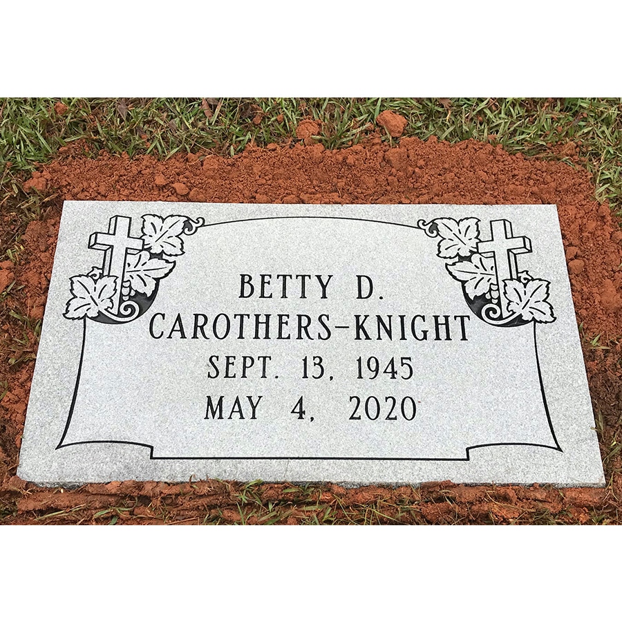 Single Flat Mahogany Marker - SFM 300 - East Coast Memorials